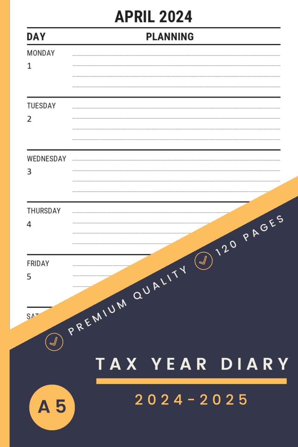 Amazon.com: Tax Year Diary 2024-2025 A5: Tax Year Diary for Self ...