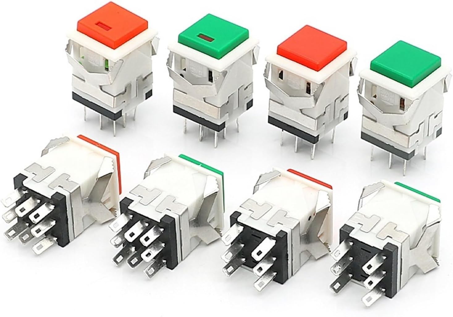 5PCS instantaneous/maintained KD2-21 22 23 24 Square Button Switch with ...