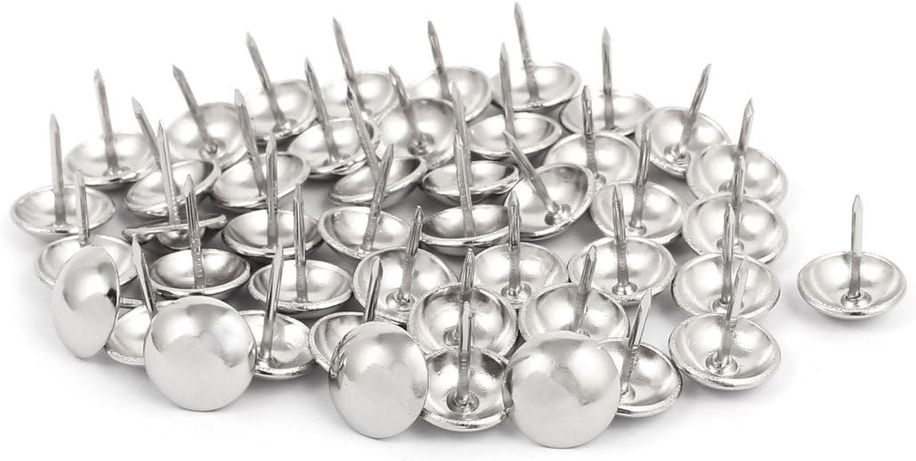 Amazon.com: uxcell 14mm Dia Stainless Steel Drawing Pin Upholstery Nail ...