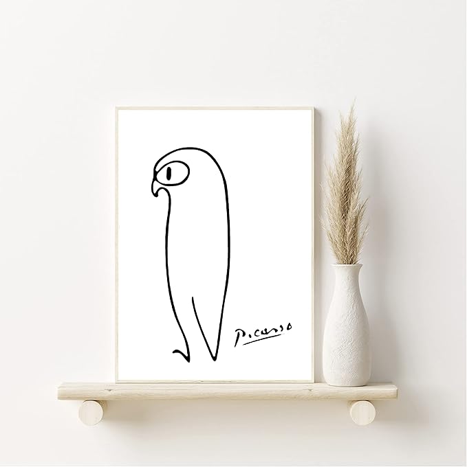 Amazon.com: Wall Art Decoration Picasso Drawn Lines Drawing Poster ...