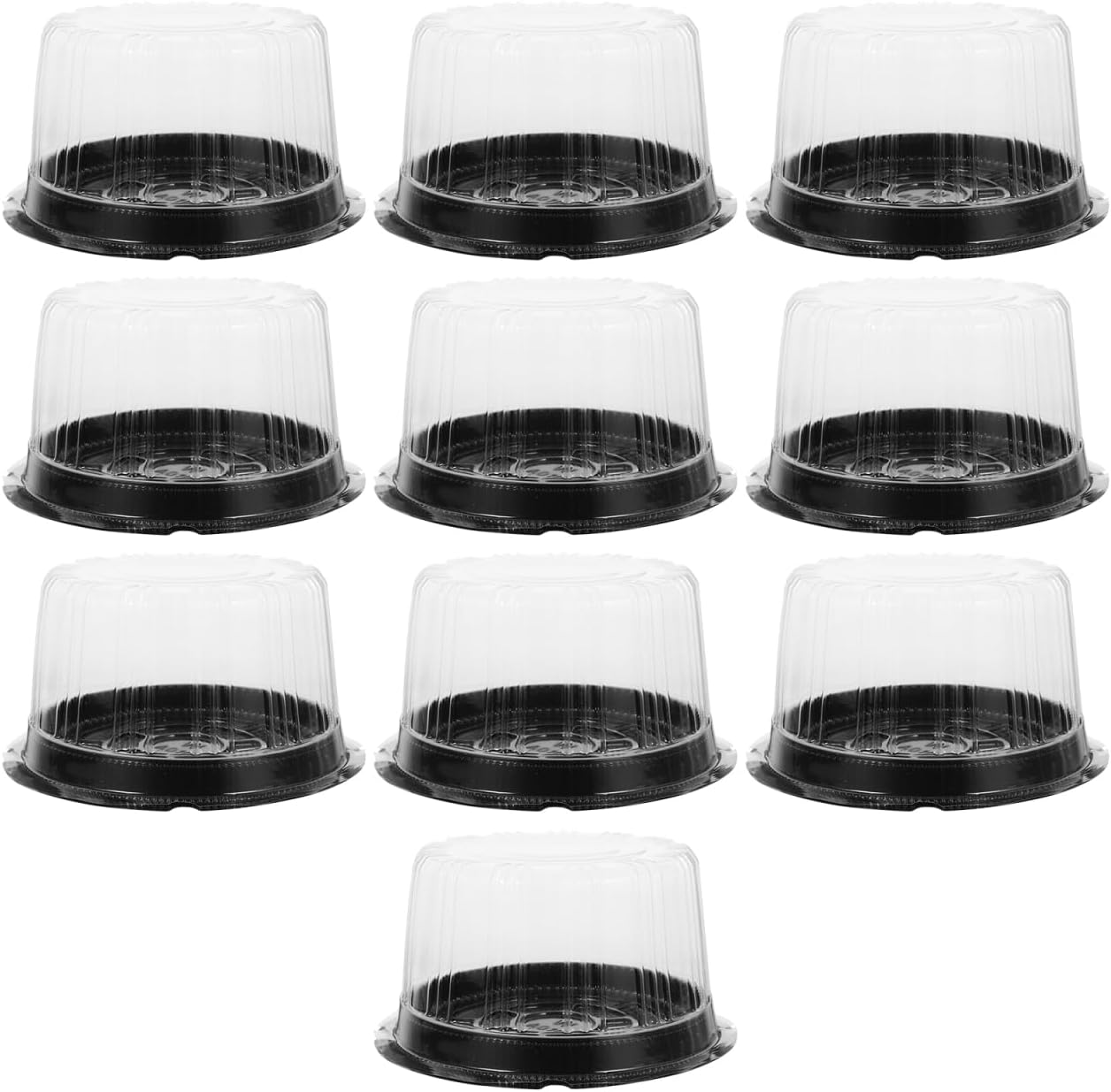Amazon.com: BIUDECO 10pcs Plastic Cake Containers Carriers Round Bundt ...