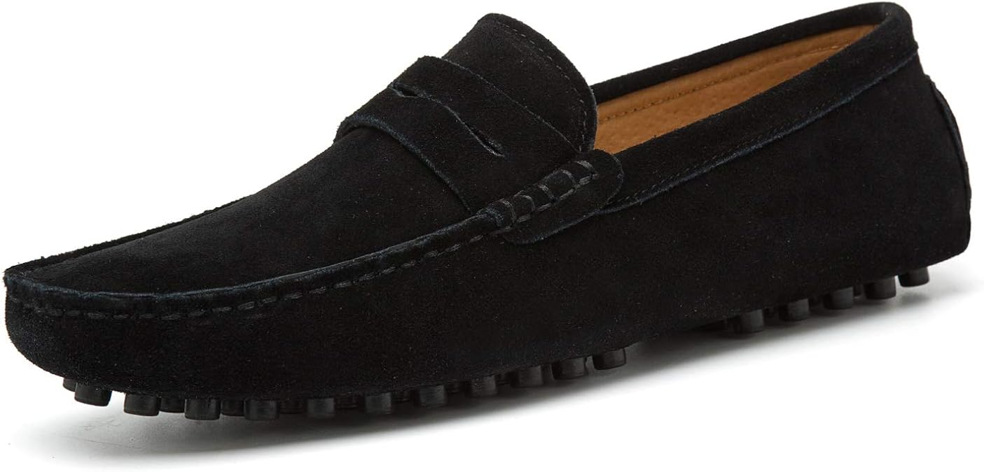 Amazon.com | Go Tour Men's Penny Loafers Moccasin Driving Shoes Slip On ...