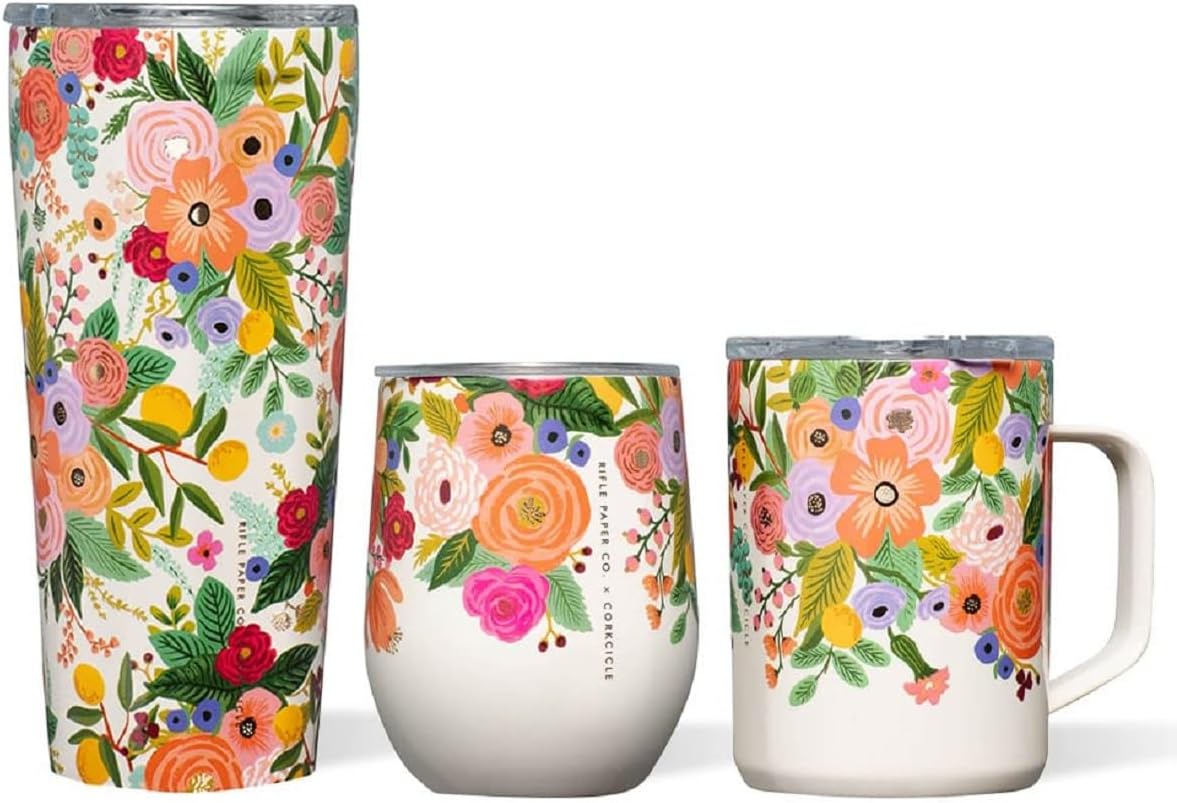 Amazon.com | Corkcicle Travel Rifle Paper Company Bundle; 24 Oz ...