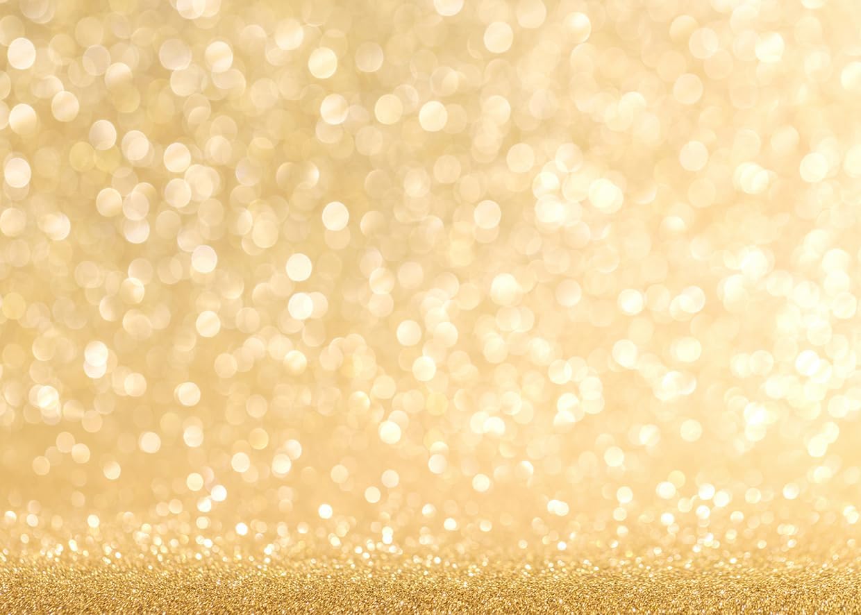 Amazon.com : LYWYGG 7x5FT Gold Speckle Backdrop Golden Spots Glitter ...