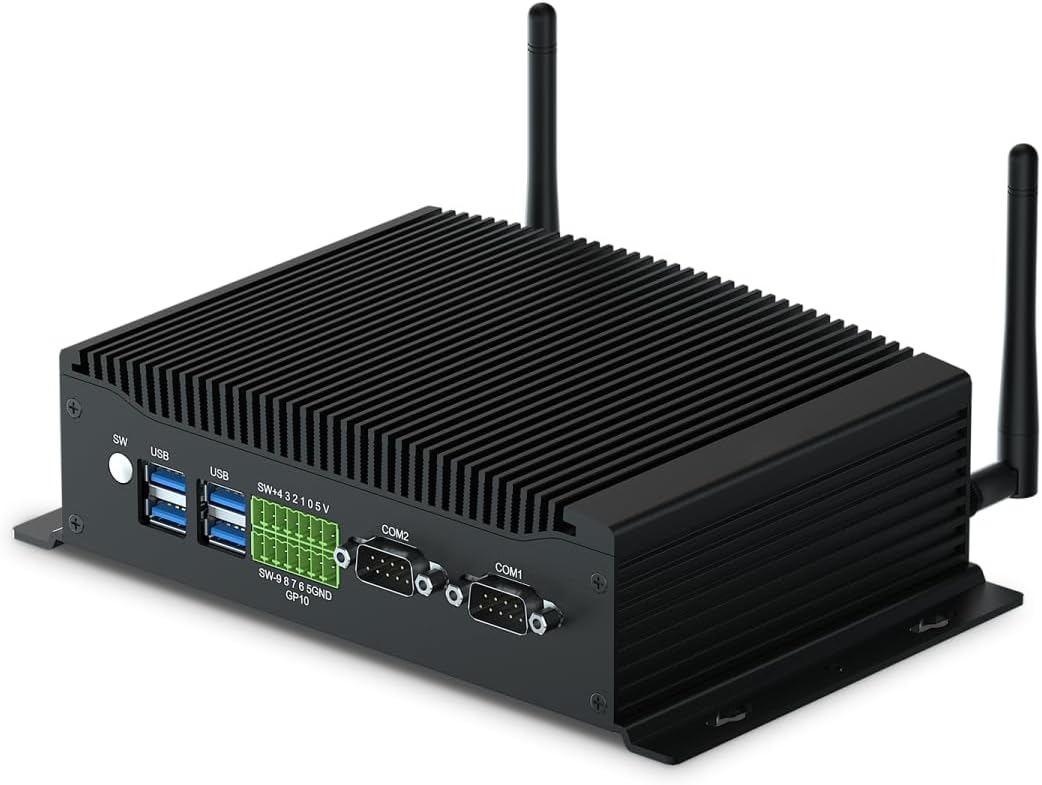 Amazon.com: WEIDIAN Mini PC Fanless Industrial Win 11 Pro PC Core i7 ...