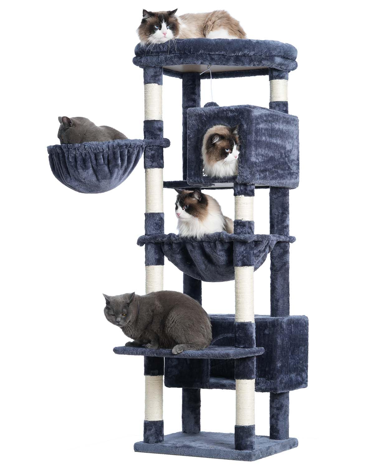 Amazon.com : Gitelsnour Cat Tree for Indoor Cats Large Adult, 60.2 Cat ...