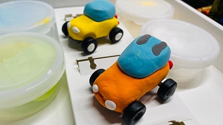 Amazon.com: Fat Brain Toys Hey Clay - Eco Cars Air-Dry Clay - Hey Clay ...