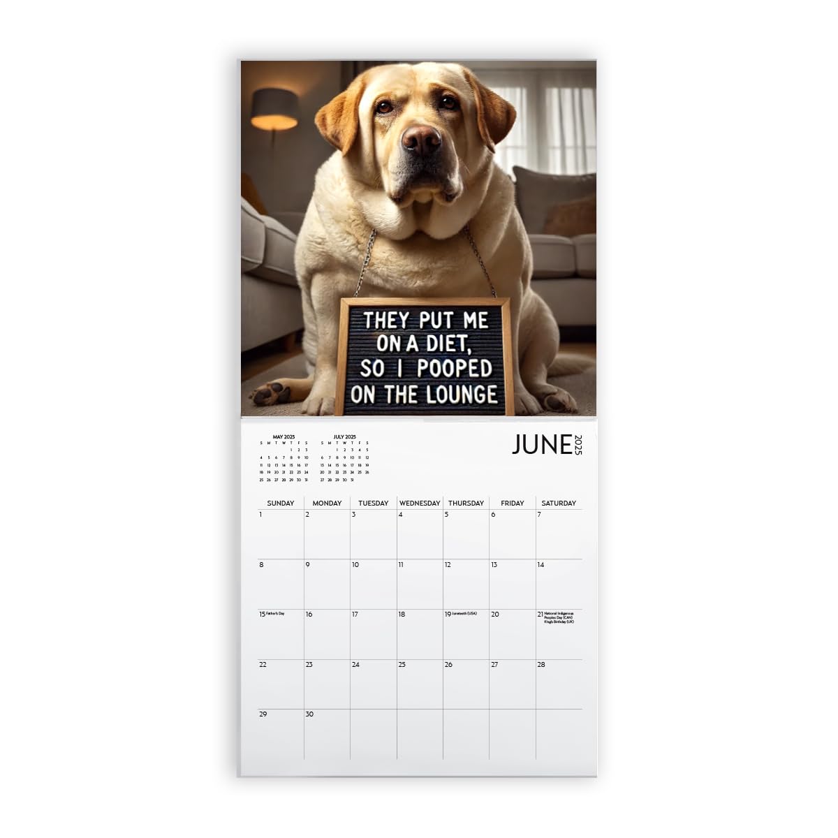 Dog Shaming Calendar 2025