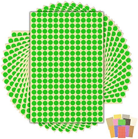 3,900 x RED Sticky Dots - 8mm - Round Colour Coding Dot Stickers - 15 ...
