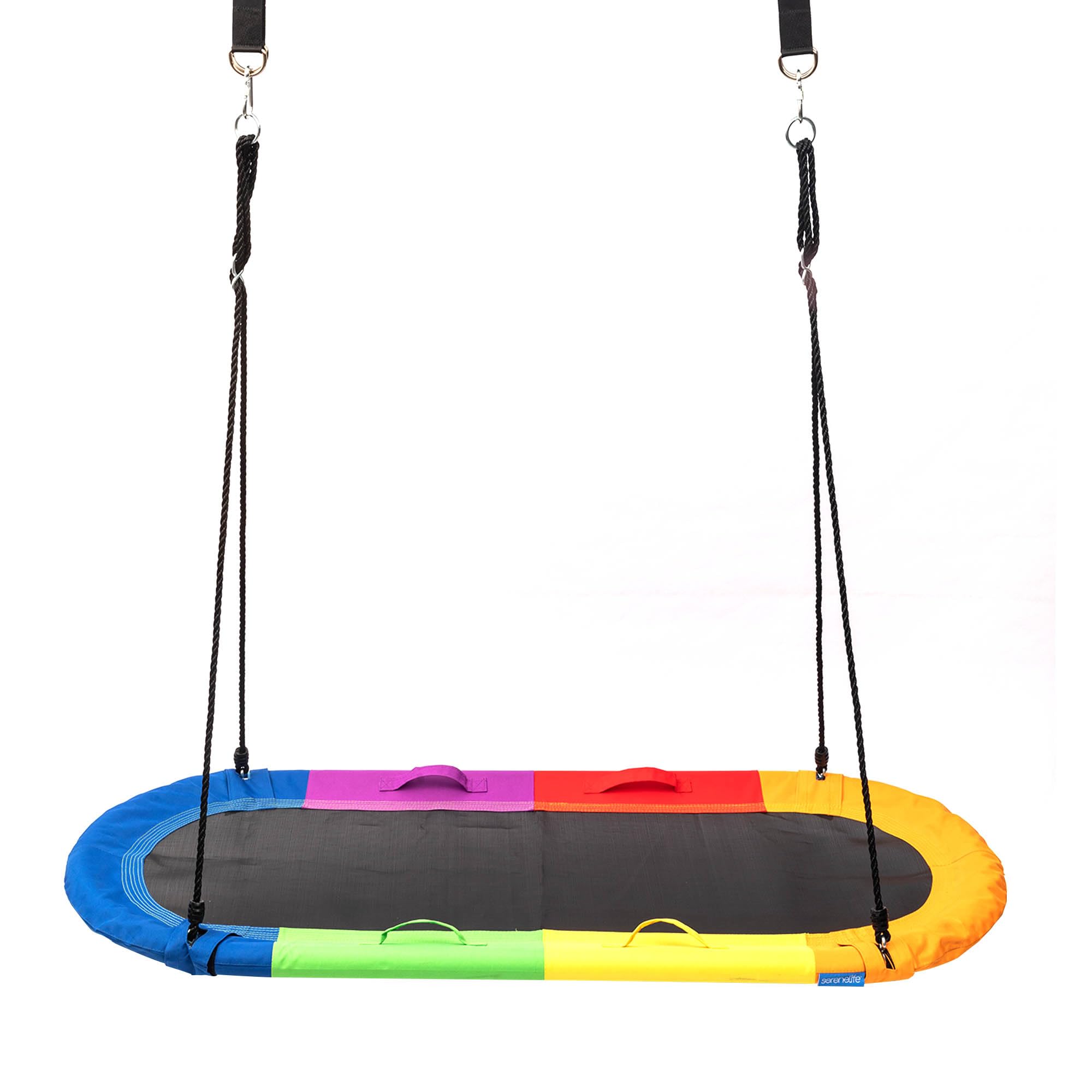 Amazon.com: SereneLife 67" Oval Saucer Swing - Giant Outdoor Swing Set ...