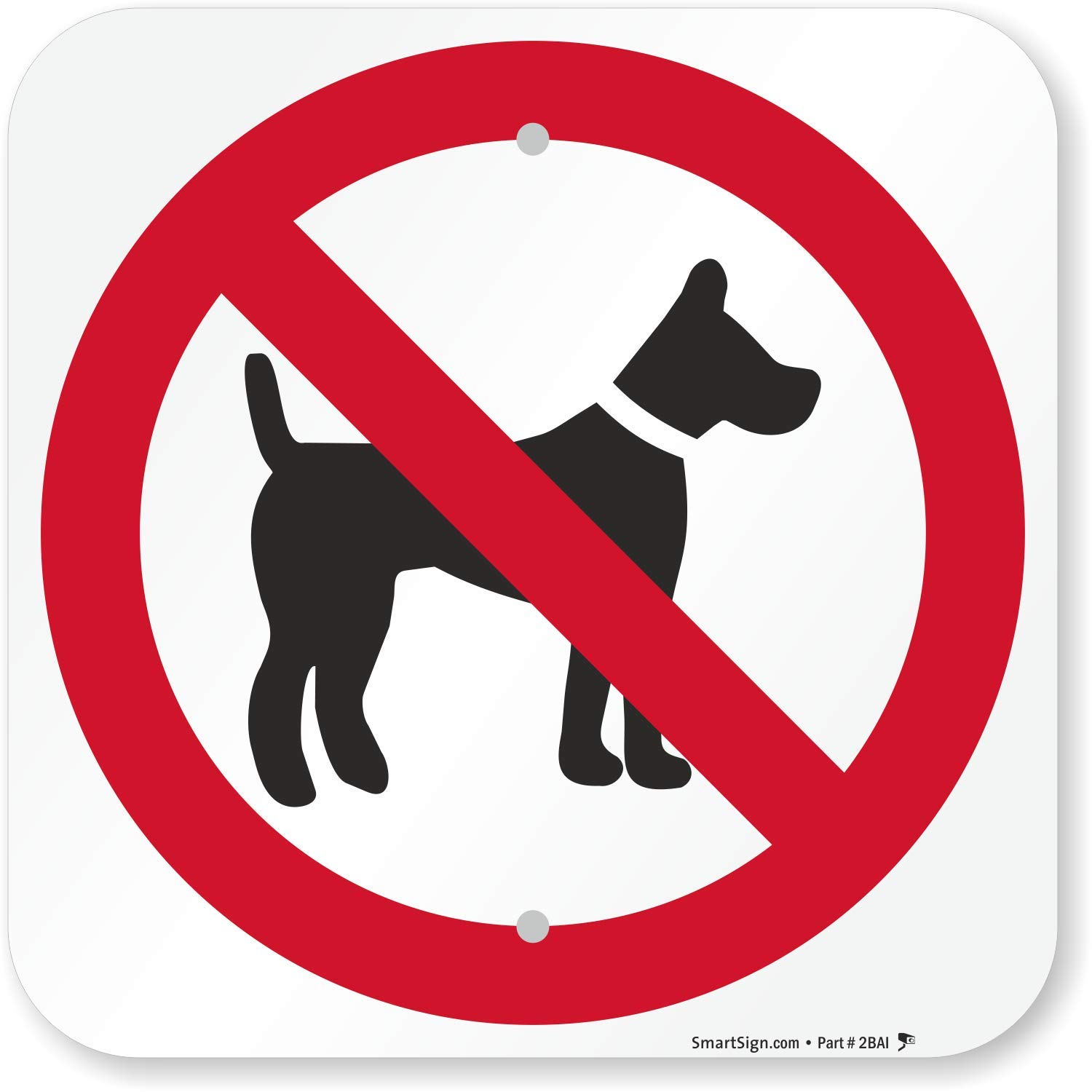 SmartSign Aluminum Sign No Dogs Allowed With Graphic 12 Square smartsign-aluminum-sign-no-dogs-allowed-with-graphic-12-square