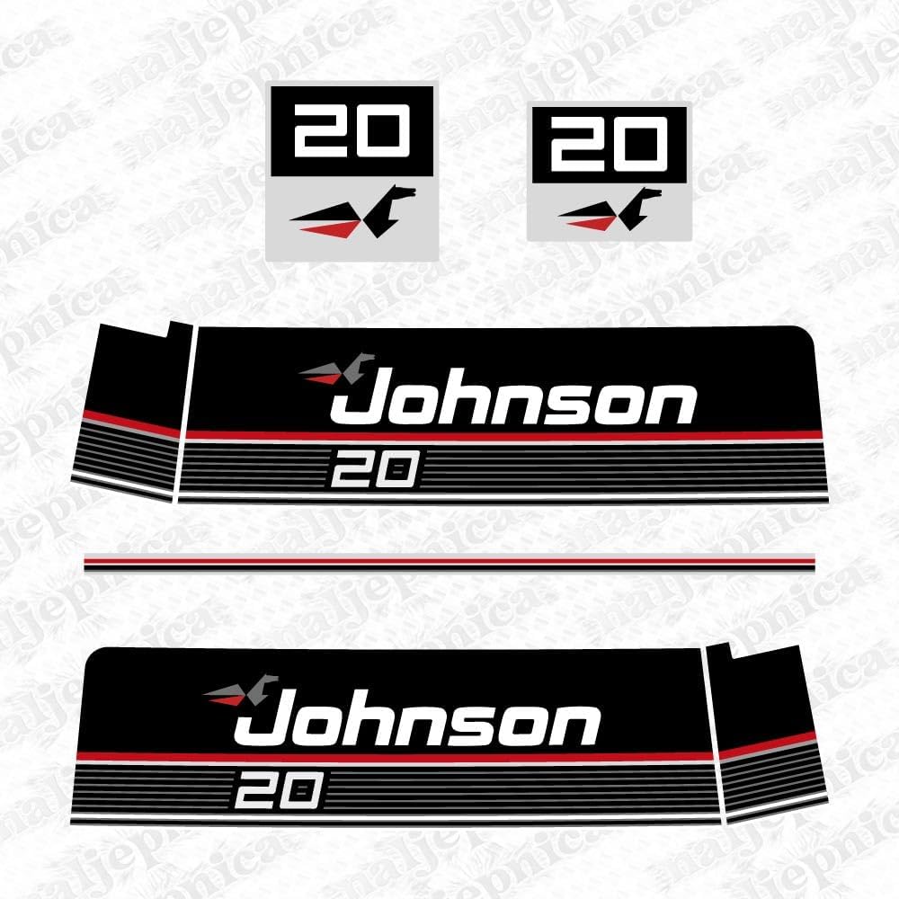 Amazon.com: Johnson 20 Outboard (1989) Aftermarket Decals/Aufkleber ...