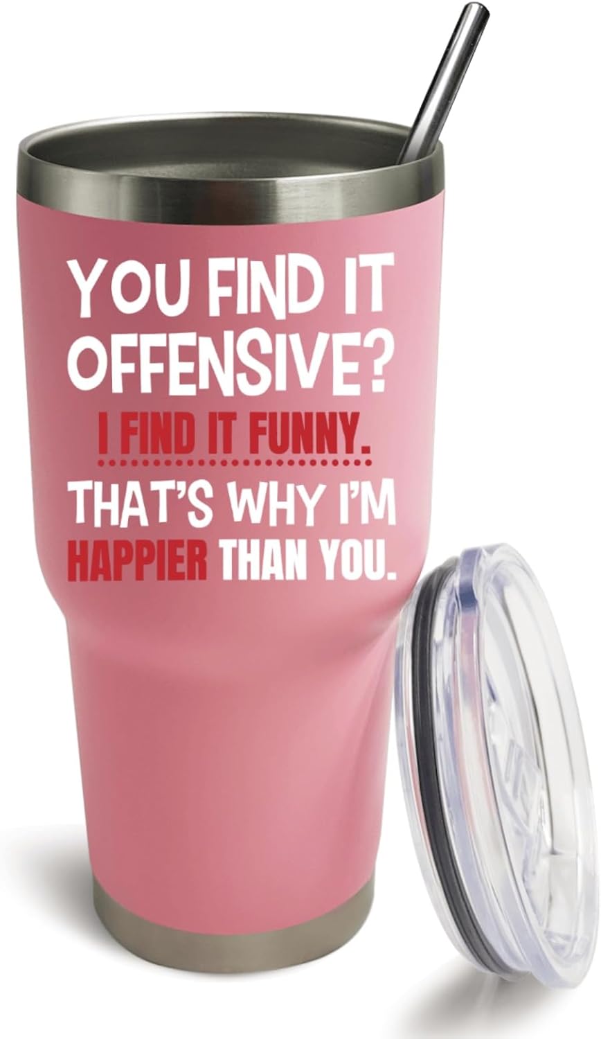Amazon.com | Dimyze 30 oz Tumbler You Find It Offensive I Find It Funny ...