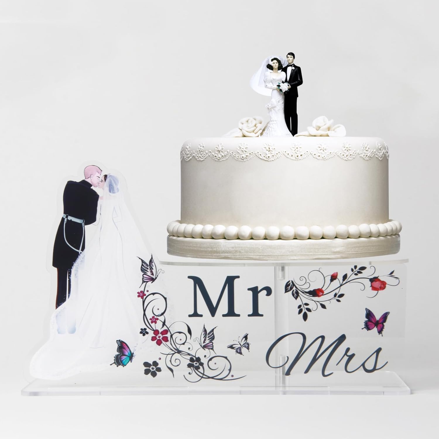 Amazon.com | INNORU Wedding Cake Stand Acrylic, Mr & Mrs Party Cake ...