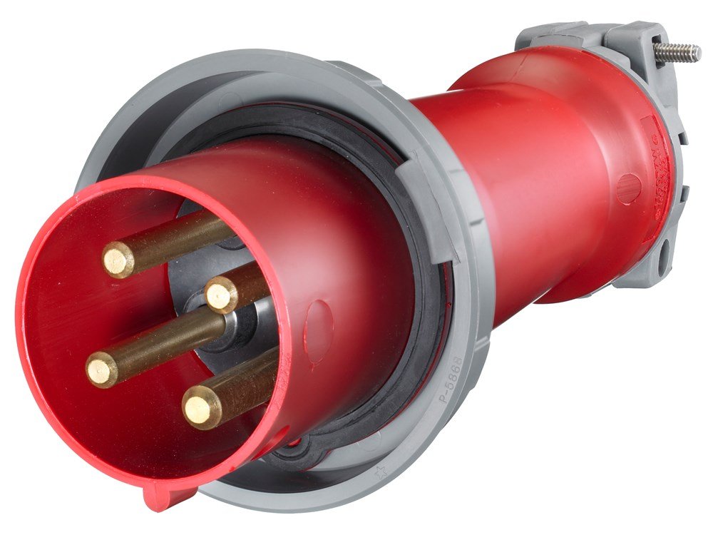 Hubbell HBL4100P7W Ps Iec Plug 3P4W 100A 3P 480V WT - Amazon.com