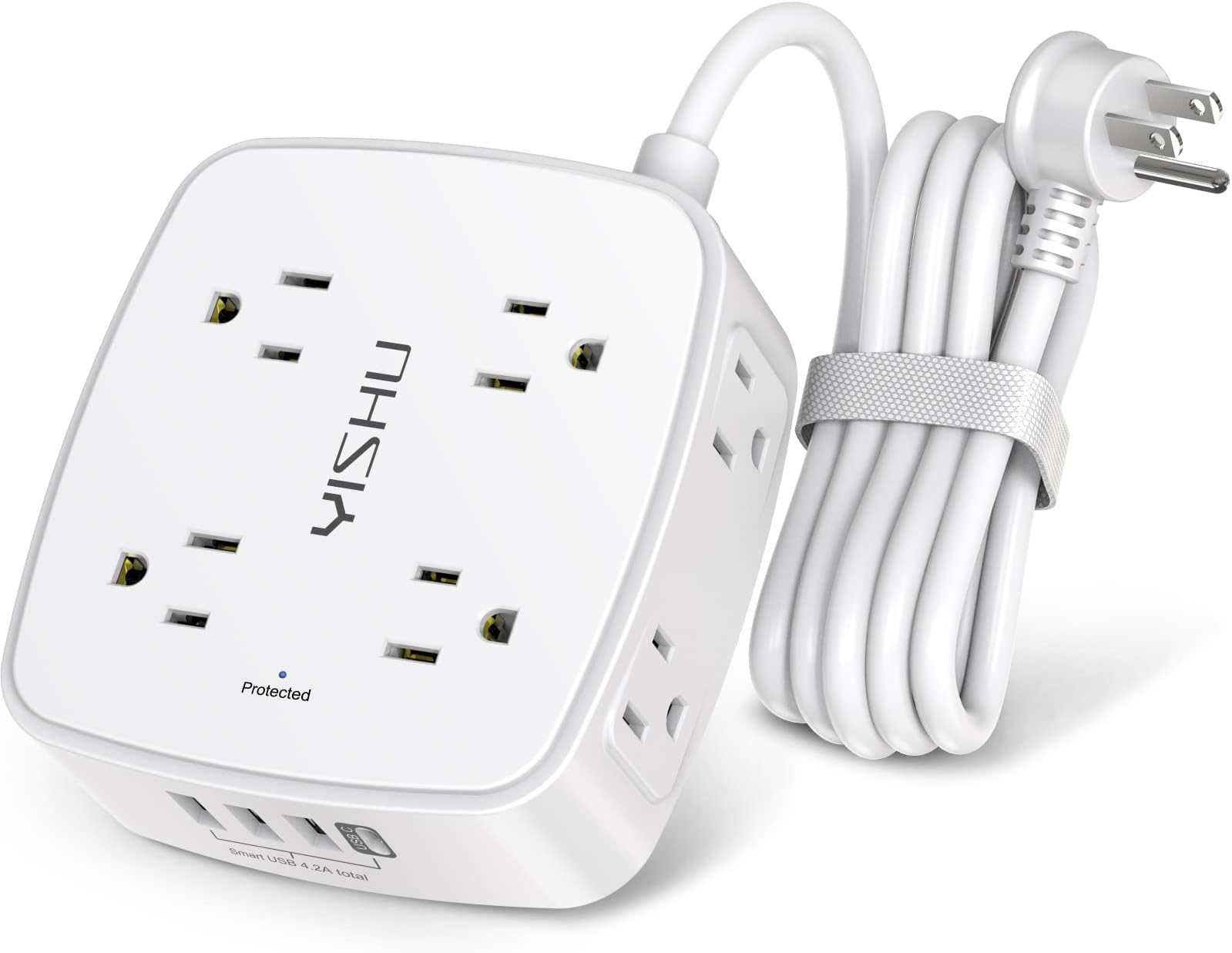 Amazon.com: GE 6-Outlet Power Strip, 2 Pack, 1.5 Ft Extension Cord ...