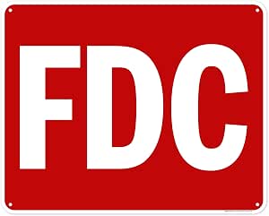Amazon.com : FDC Red Sign, 24x30 Inches, 55 mil thick HDPS (high ...