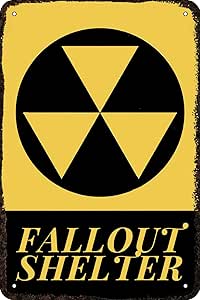 Amazon.com : Fallout Shabby Chic Vintage Metal tin Sign Funny Art Wall ...