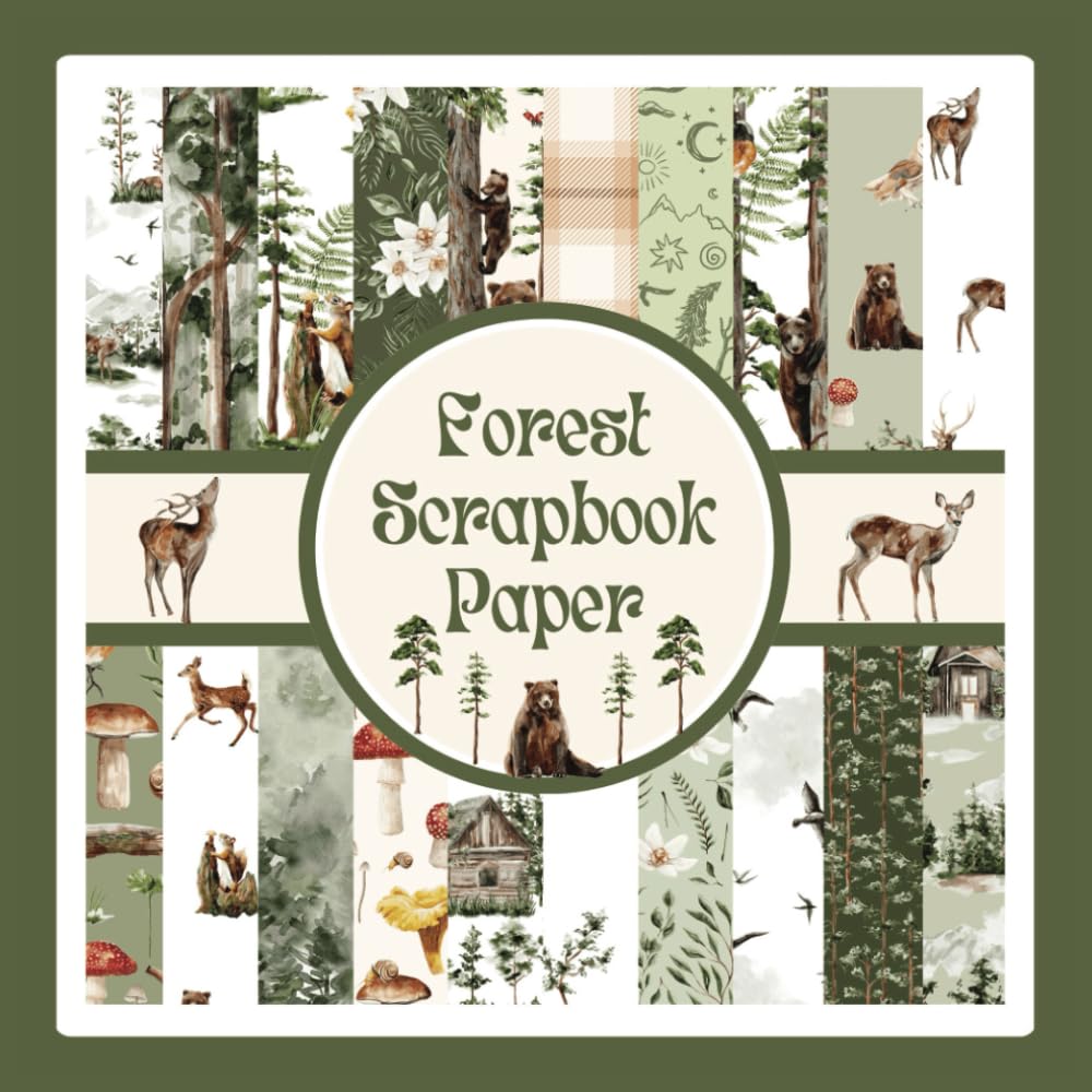 Forest Scrapbook Paper: Woodland Animals Ephemera Craft Paper Pad For ...
