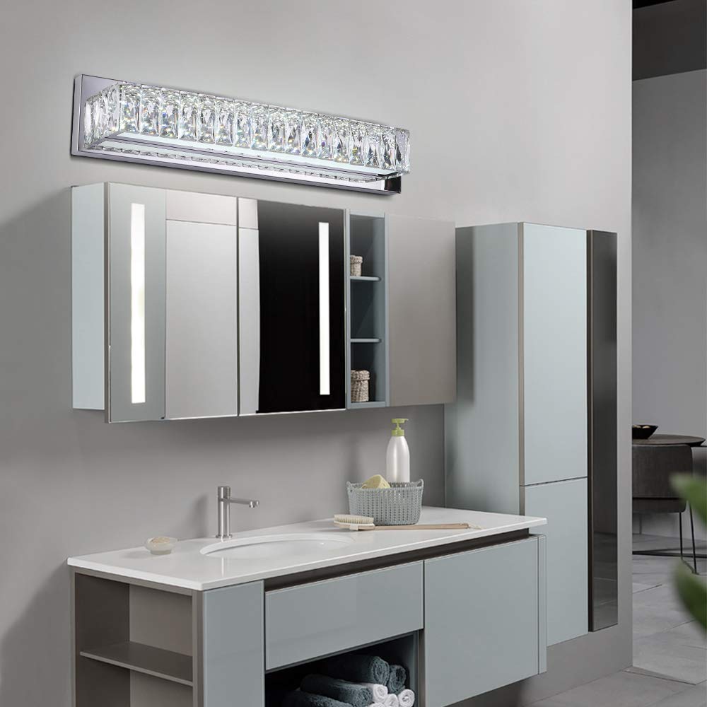 Overhead Vanity Lights In Box Grey Bathroom Cabinets With