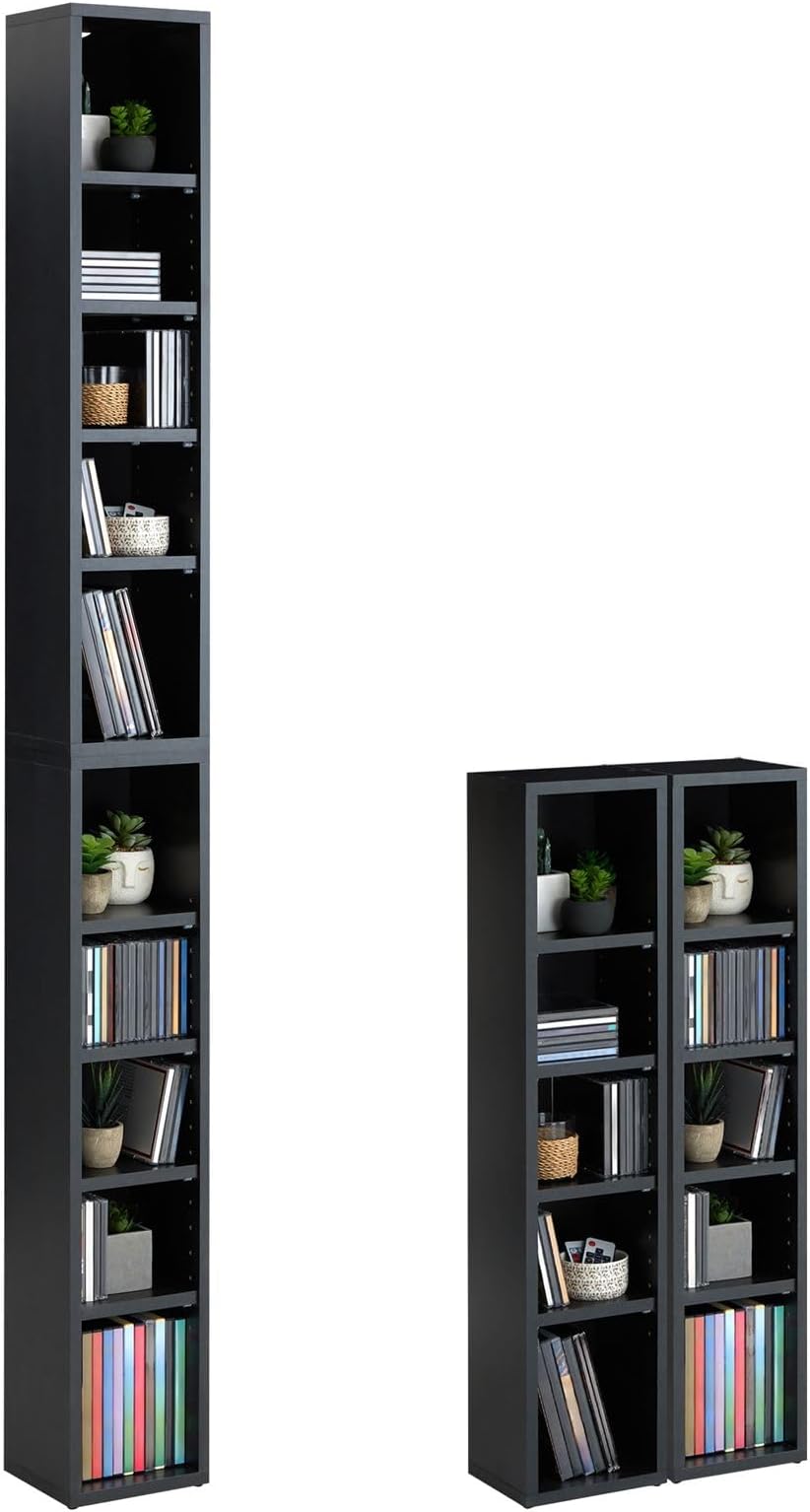 IDIMEX Etagères modulables Musique pour CD et DVD, Lot de 2 Meubles de ...