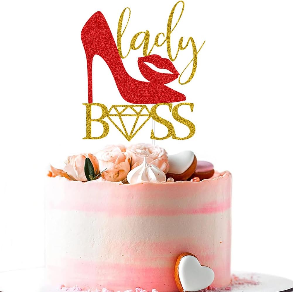 Amazon.com: LHUBA Boss Lady Cake Topper, Girls & Women Birthday Party ...