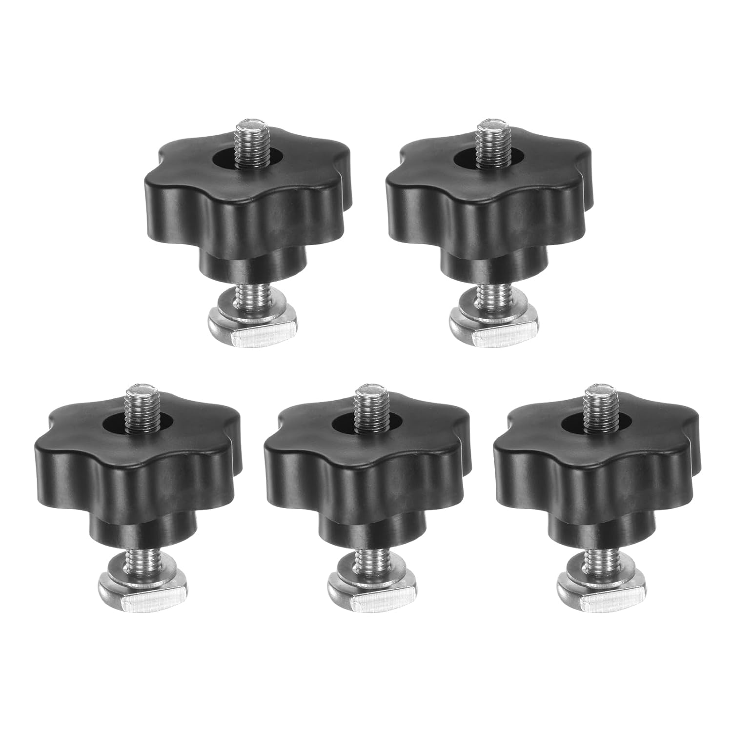 uxcell 5Set T Track Bolts Knob Kit M8 x 45mm Threaded Bolts M8 x 48mm ...