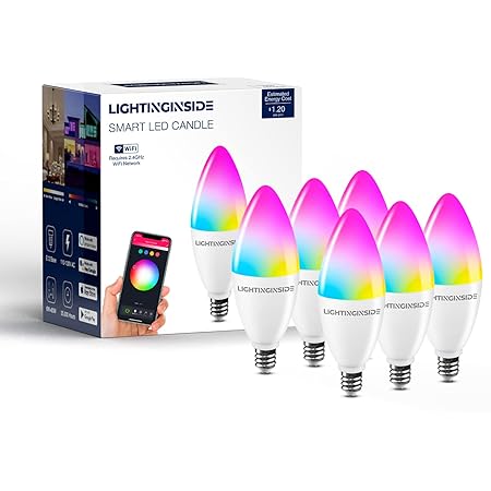 Amazon.com: CMARS Smart Light Bulbs E12 Base, Candelabra LED Bulbs Work ...