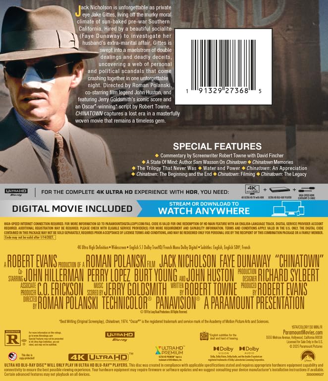 Chinatown 4K UHD (1974) (50th Anniversary Edition) - Page 68 - Blu-ray ...