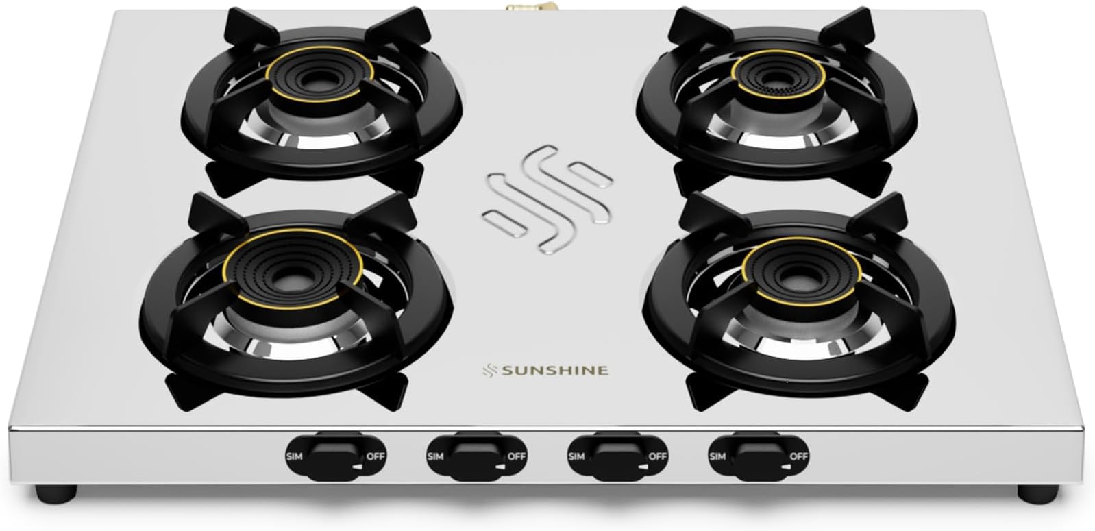 Sunflame Optra 4 Burner Stainless Steel ISI Marked LP Gas Stove, Open : Amazon.in: Home & Kitchen
