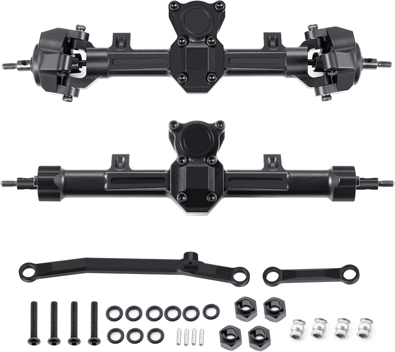 Amazon.com: RCLIONS Aluminum Front&Rear Axles Complete Set for Axial ...