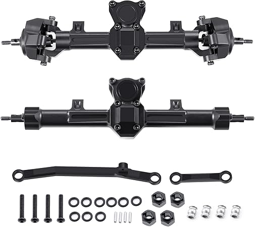 Amazon.com: RCLIONS Aluminum Front&Rear Axles Complete Set for Axial ...