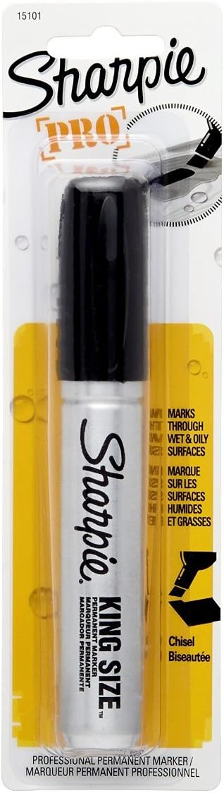 Amazon.com: Sharpie King Size Permanent Markers, Black, 4-Count ...