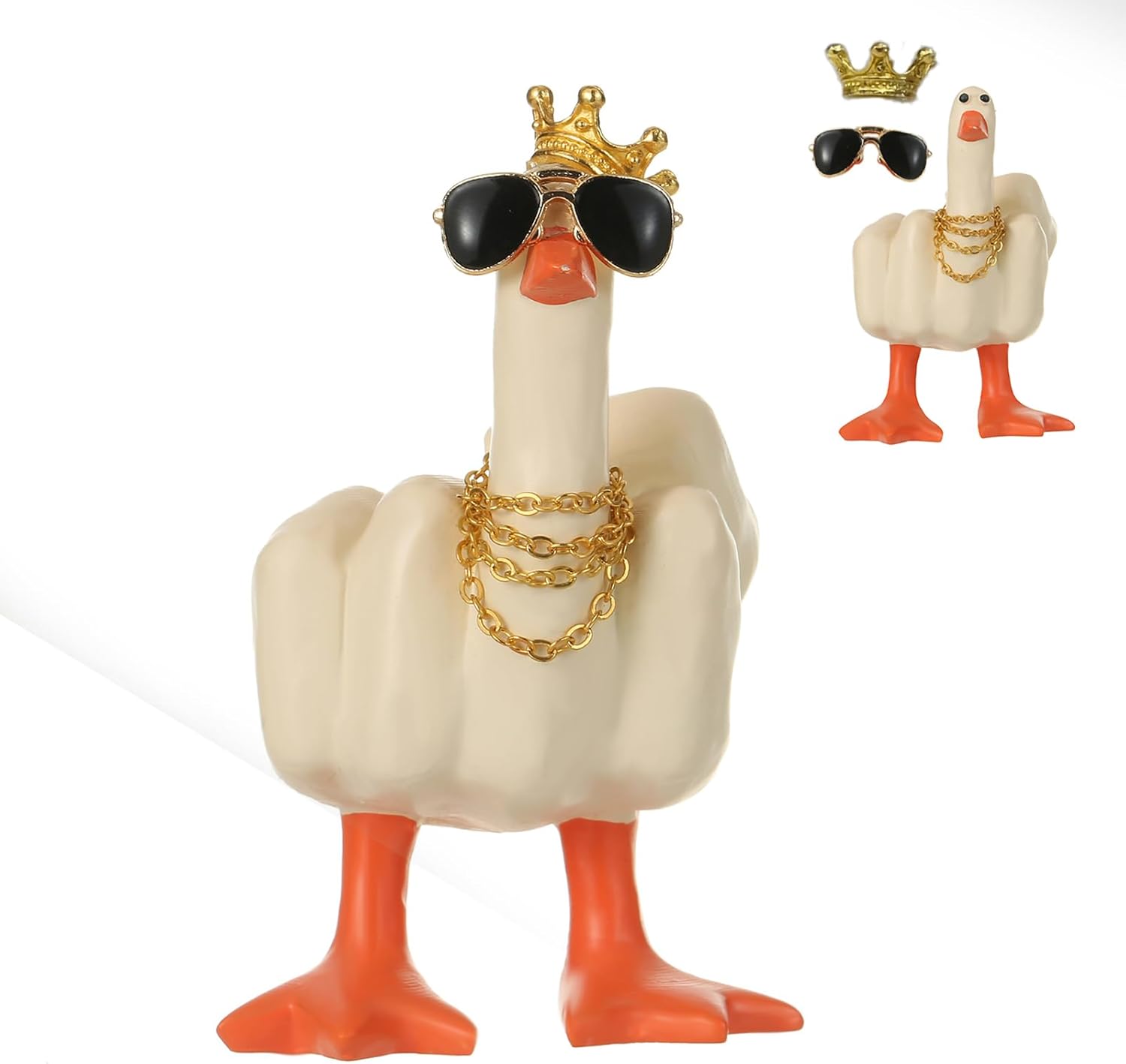 Amazon.com: Lifelisa Middle Finger Gift, Middle Finger Duck Statue, for ...