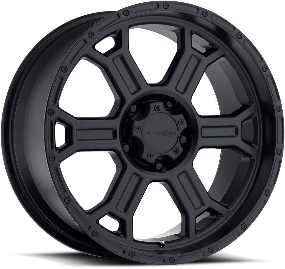 Amazon.com: Vision Raptor 17 Matte Black Wheel / Rim 5x5 with a 25mm ...