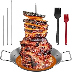 HIULLEN Vertical Meat Skewer, Stainless Steel Chicken Skewers, BBQ ...