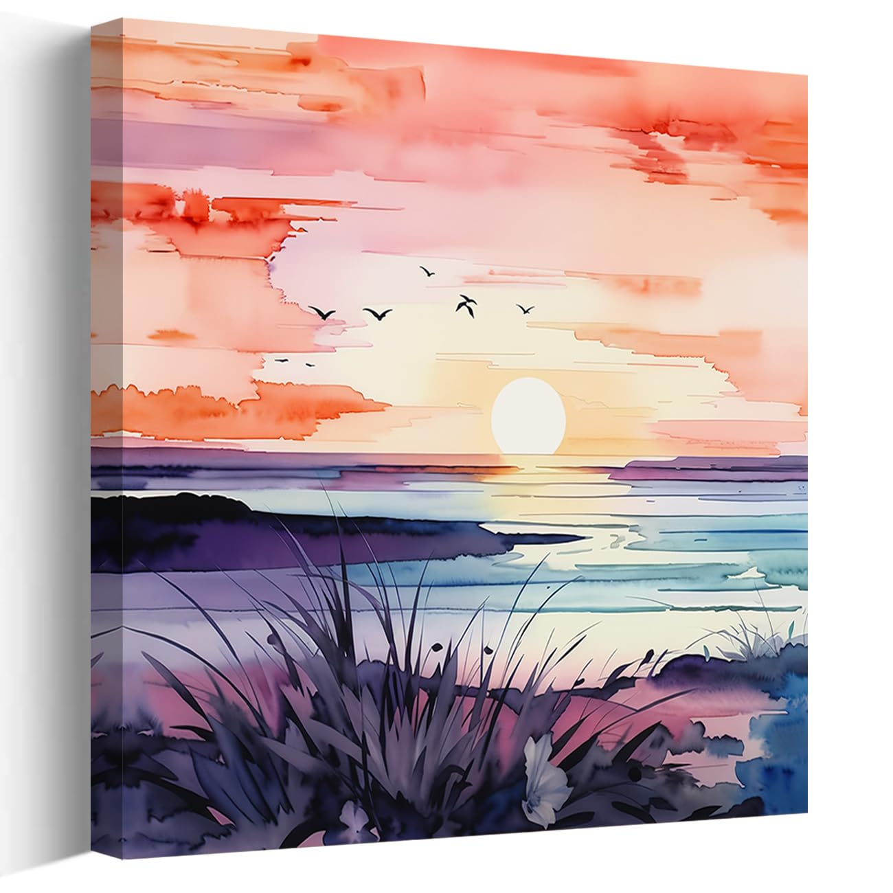 Beachscape Watercolor Paintings