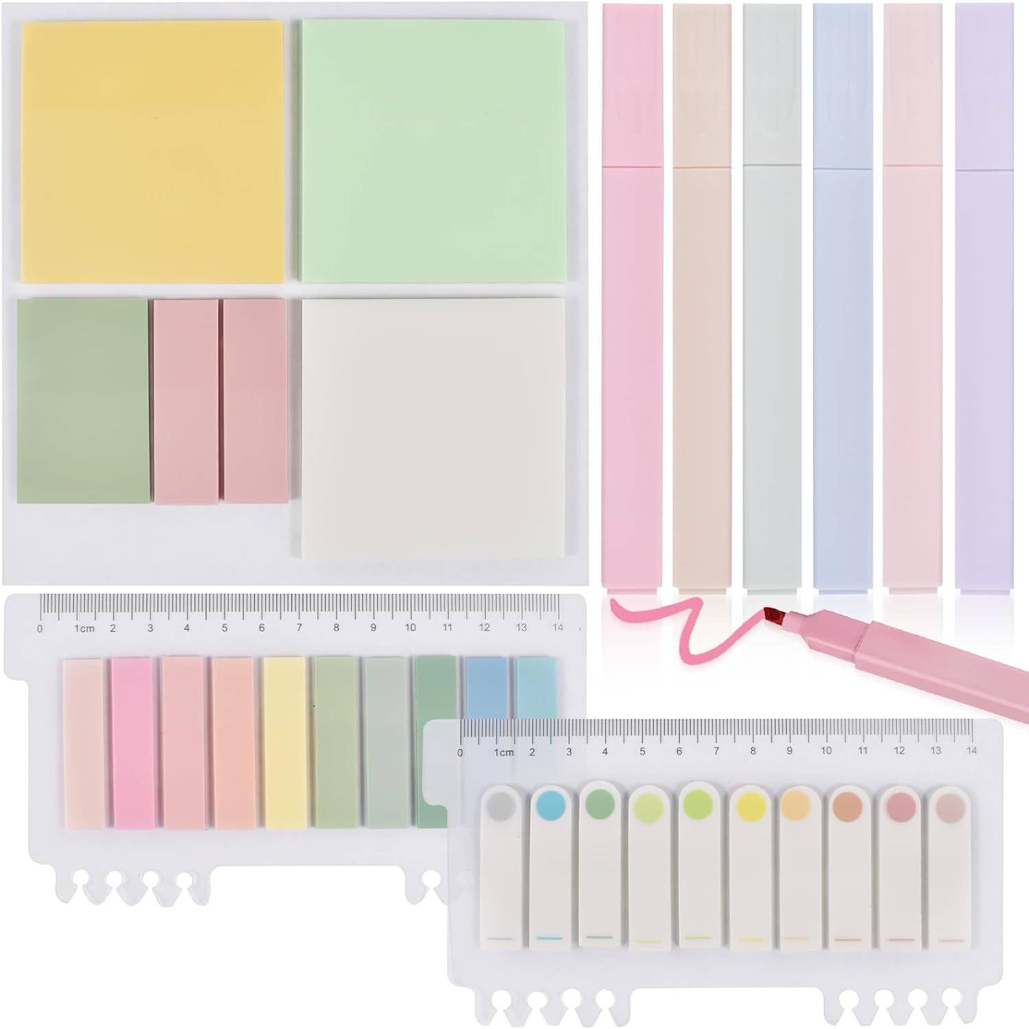 Sticky Notes, 700 Sheets Transparent Sticky Notes with 6 Highlighters ...