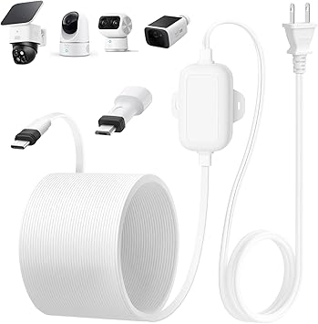 Amazon.com: 25ft Power Adapter for eufy Security SoloCam E30/S340/S220 ...