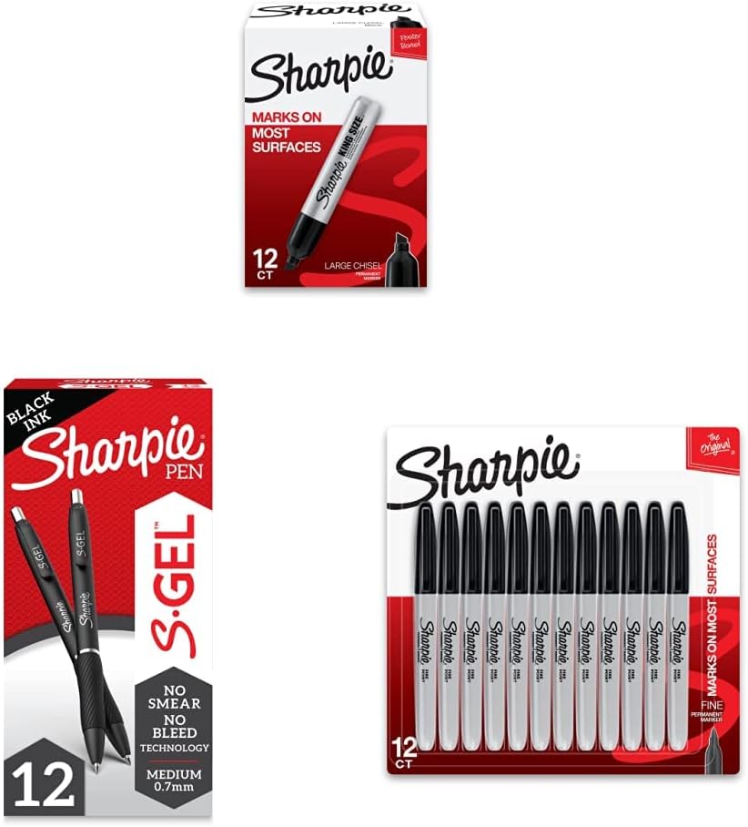 Amazon.com : SHARPIE King Size Permanent Markers Large Chisel Tip ...