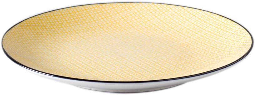 Amazon.com: Torre & Tagus 910659E Yellow Black Trim Kiri Porcelain 6 ...