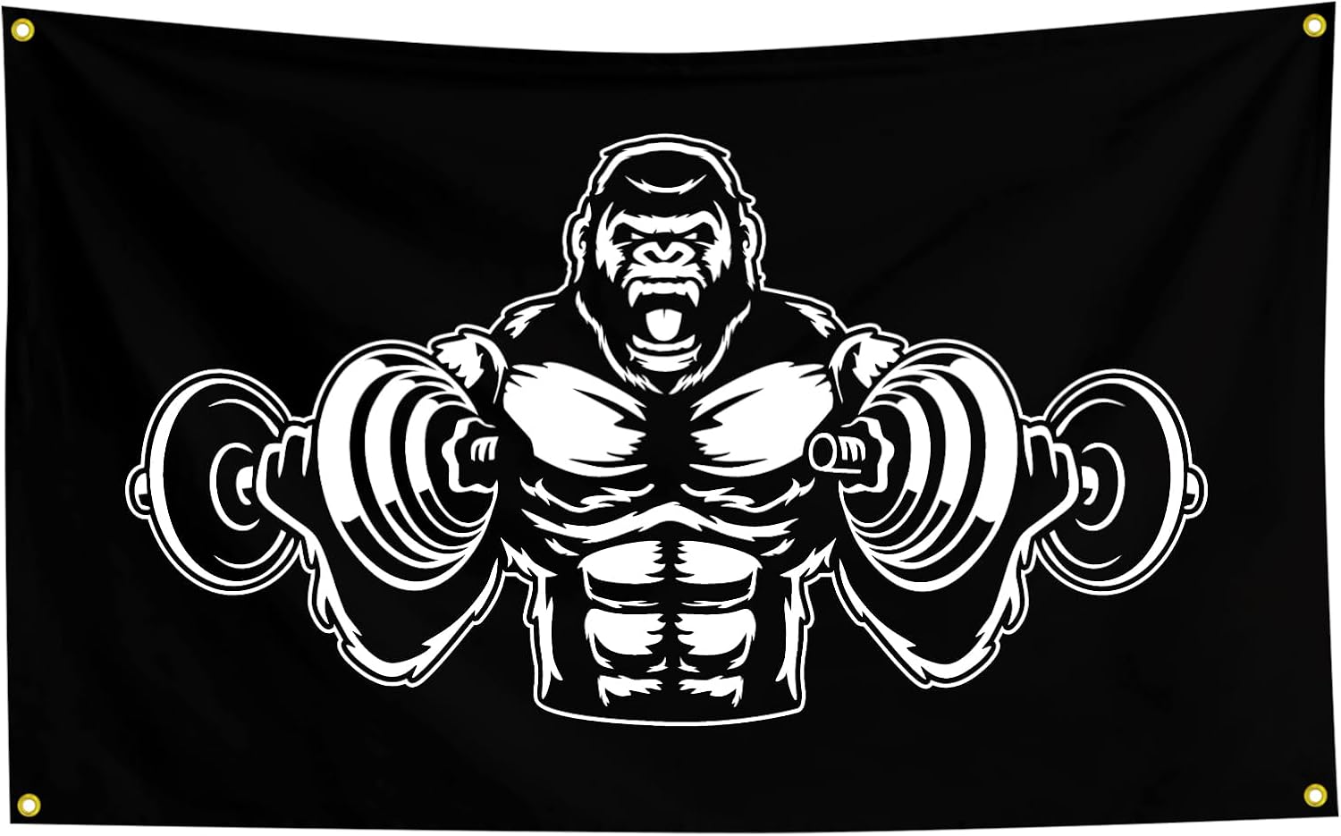 Amazon.com : Gorilla Weightlifting Flags 3x5 Ft Fitness Motivation Home ...