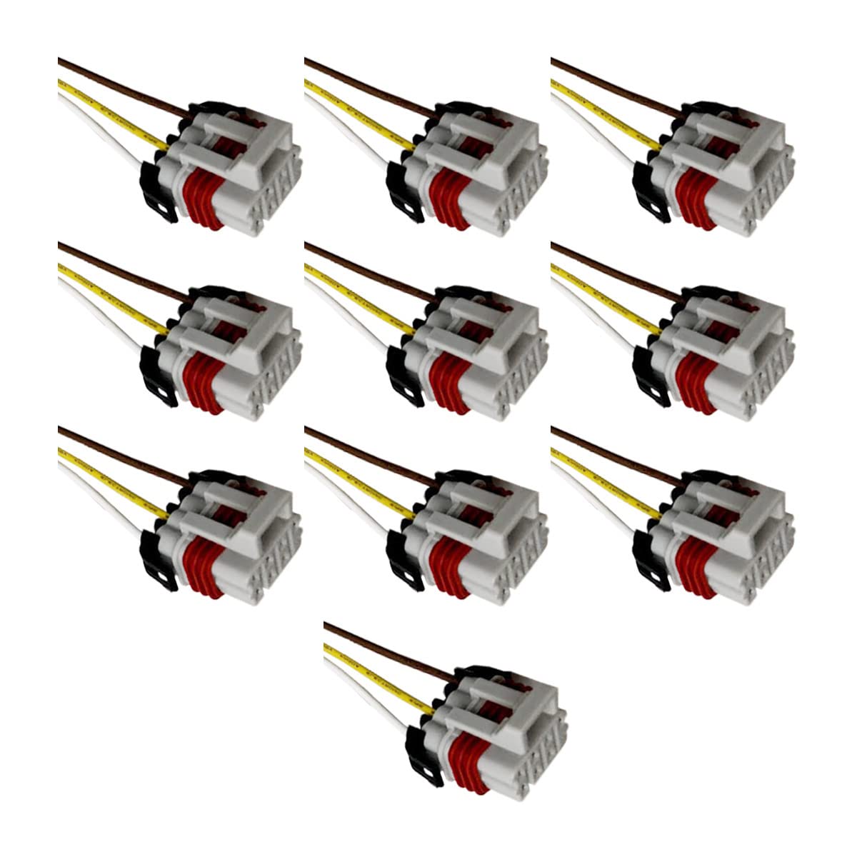 Amazon.com: 10 Pieces - 3 Wire Plug 3 Pin Female High & Low Beam ...