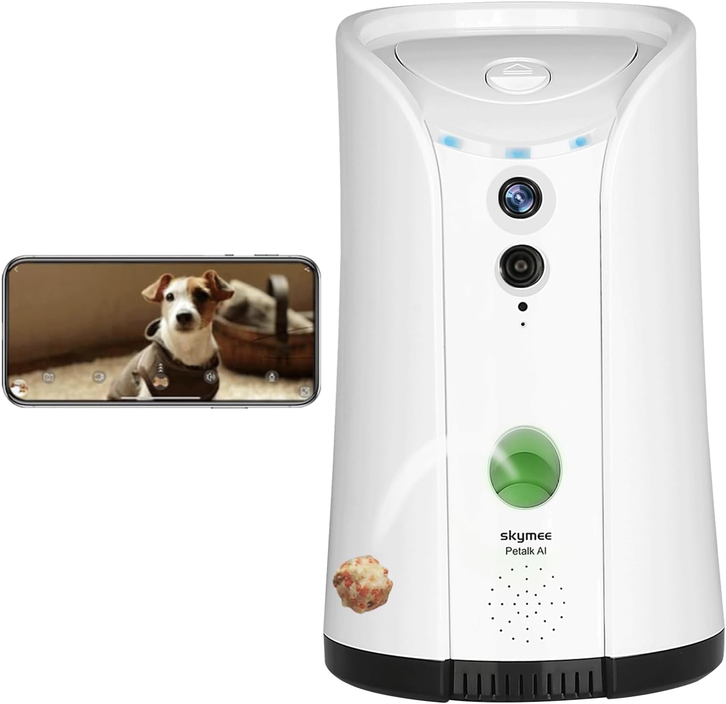 Amazon.com: SKYMEE Petalk AI Dog Camera Automatic Treat Dispenser, 5G&2 ...