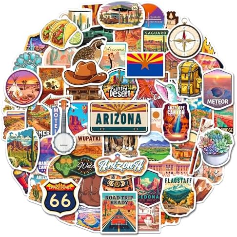 Amazon.com: YTSQLER 200 PCS Arizona Stickers, Arizona Travel Stickers ...
