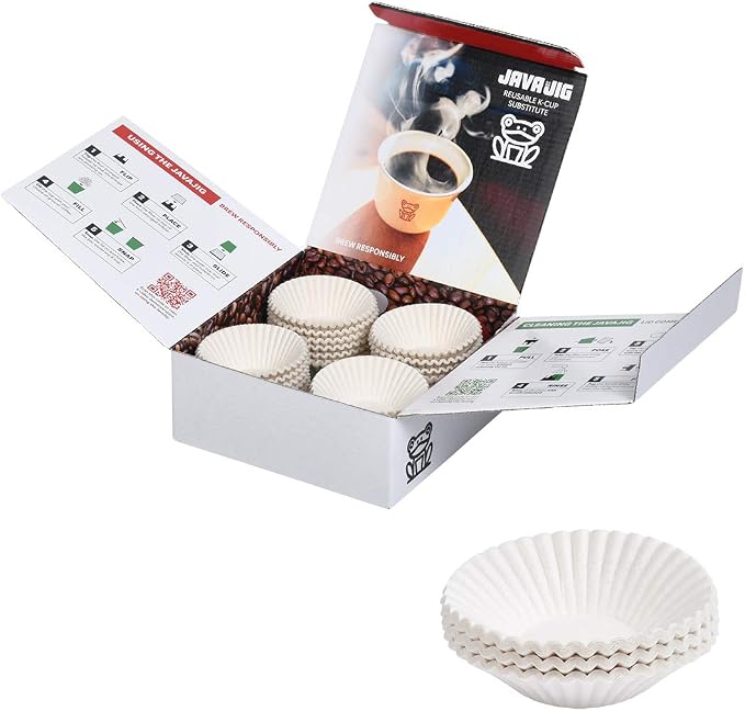 Amazon.com: 360 GENUINE JAVAJIG BRAND SINGLE SERVE COFFEE FILTERS for ...