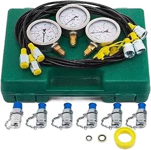 Hydraulic Pressure Gauge Test Kit Tester Coupling for Excavator ...