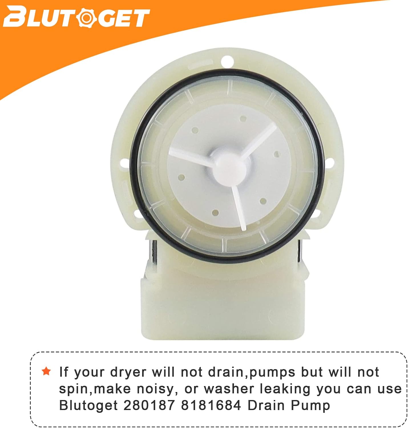 Washer Drain Pump Motor Replacement for Ken-more Whirlpool KitchenAid ...