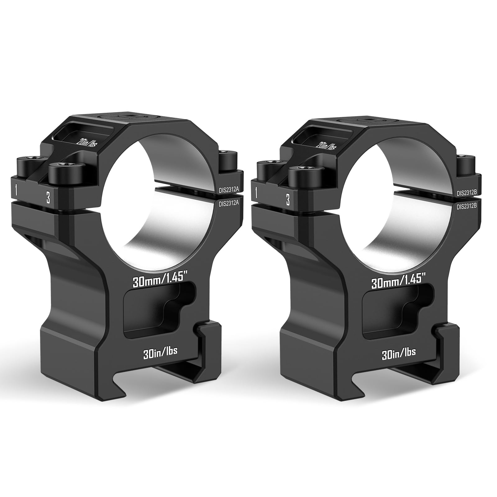 Snapklik.com : 7075 Aluminum Scope Rings, 30mm Rifle Scope Mount Rings ...