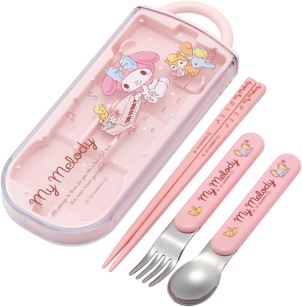 Amazon.com: Hello Kitty Utensil Set - Includes Reusable Fork, Spoon ...